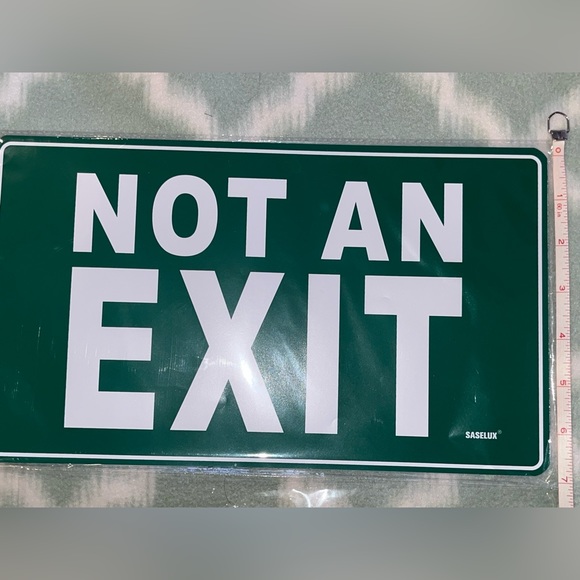 Other | Not An Exit Sign Plastic | Poshmark